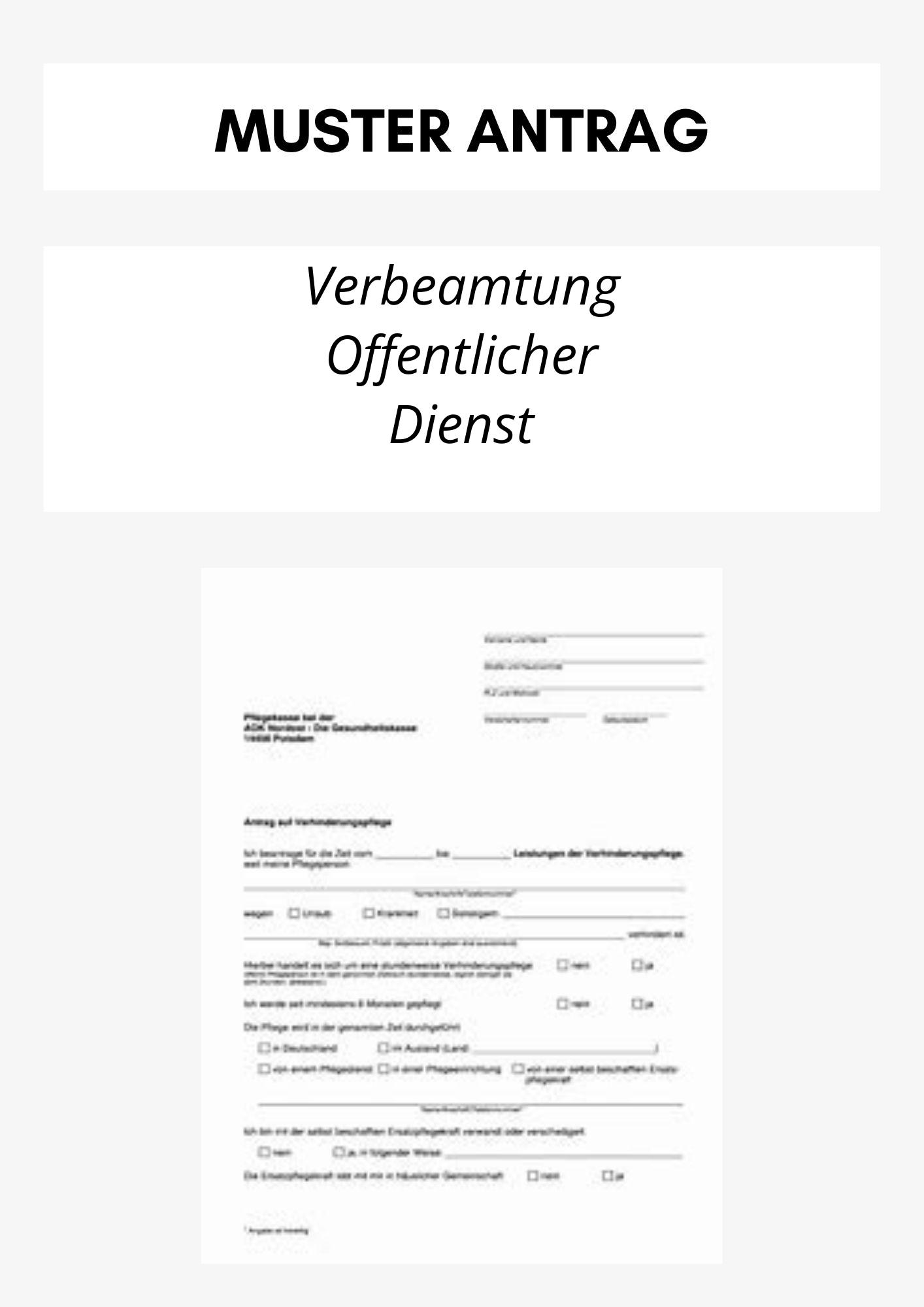 Verbeamtung öffentlicher Dienst